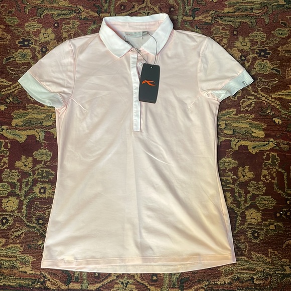 KJUS | Tops | Kjus Sia Primeflex Polo In Pale Melon With White Accents ...